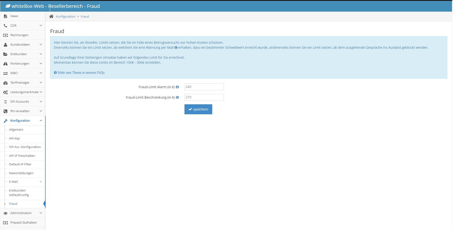 Was ist Fraud und wie wird der Fraud-Schutz im der WHITEBox konfiguriert? - Outbox AG – FAQ